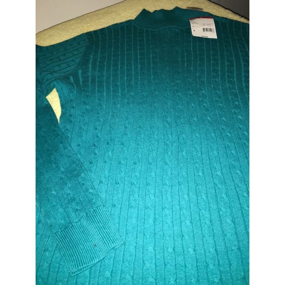 Laura Scott | Sweaters | Brand New Laura Scott Cable Knit Sweater Mock ...